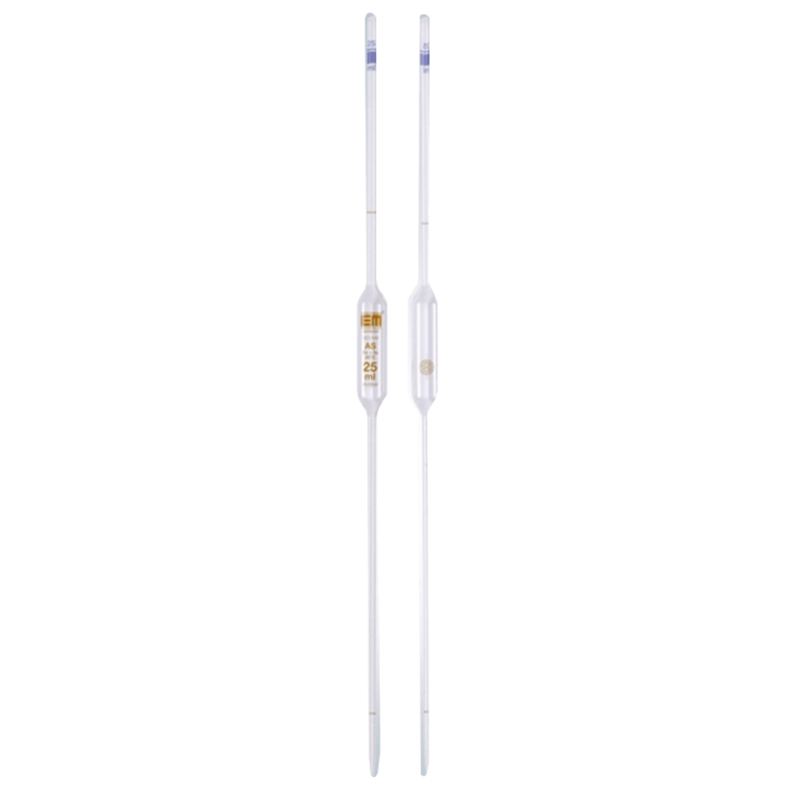 Volumetric pipette, class AS, brown graduation, 2 marks – Hirschmann ...